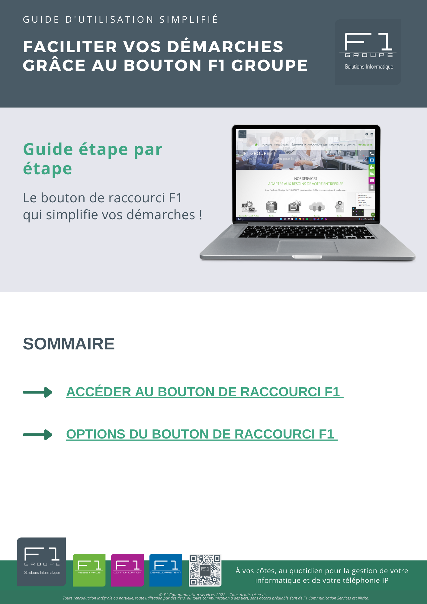 Fiche Astuces - Facilitez vos demandes de maintenance F1 GROUPE - F1 GROUPE